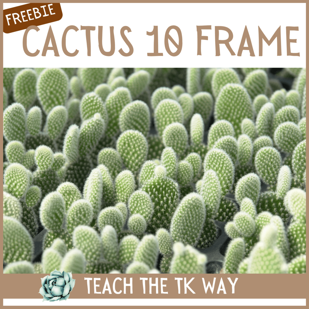 Cactus Themed 10 Frame Freebie - Natural Classroom Specialist